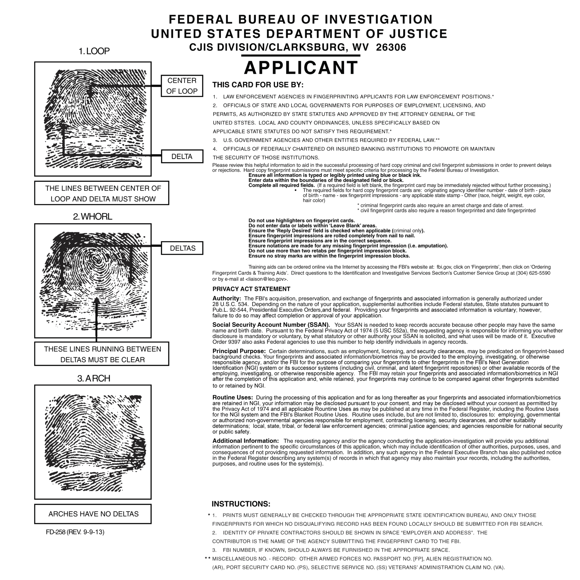 Fingerprinting for FBI or other governments